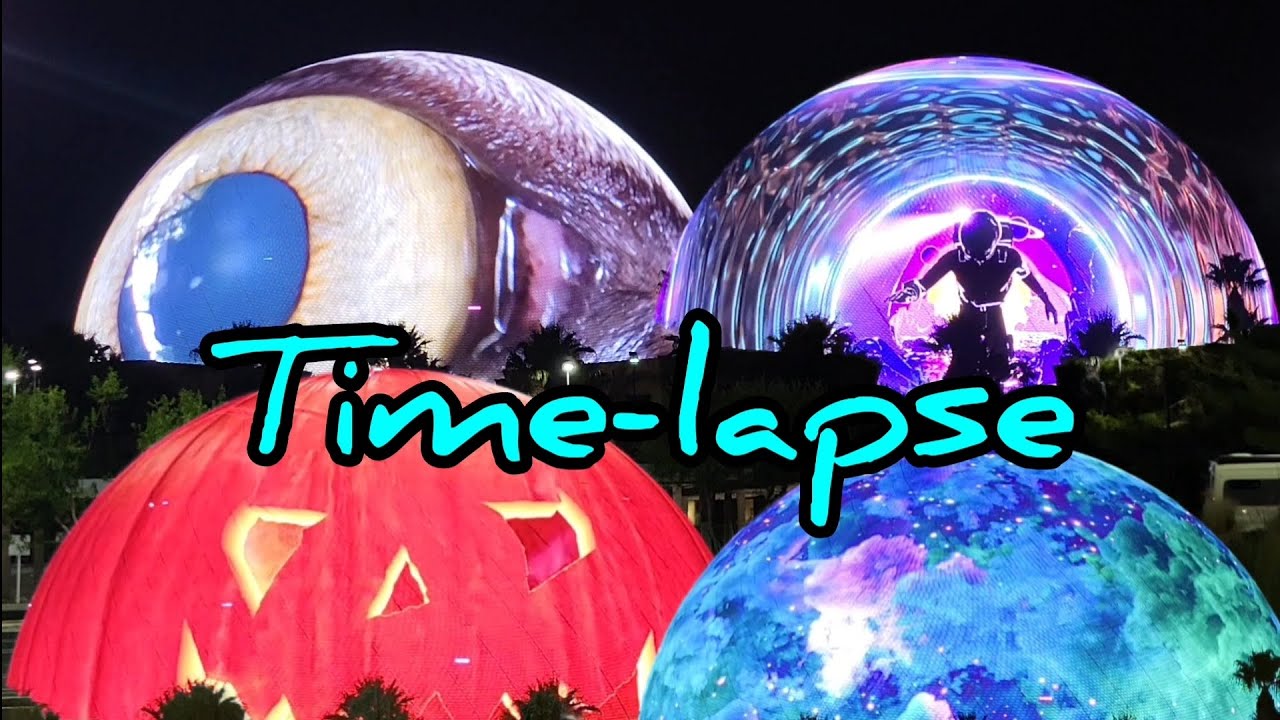 Las Vegas Sphere Time-Lapse - World's Largest LED Screen - YouTube
