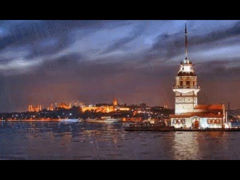Rahatlatıcı yağmur sesi kız kulesi manzarası