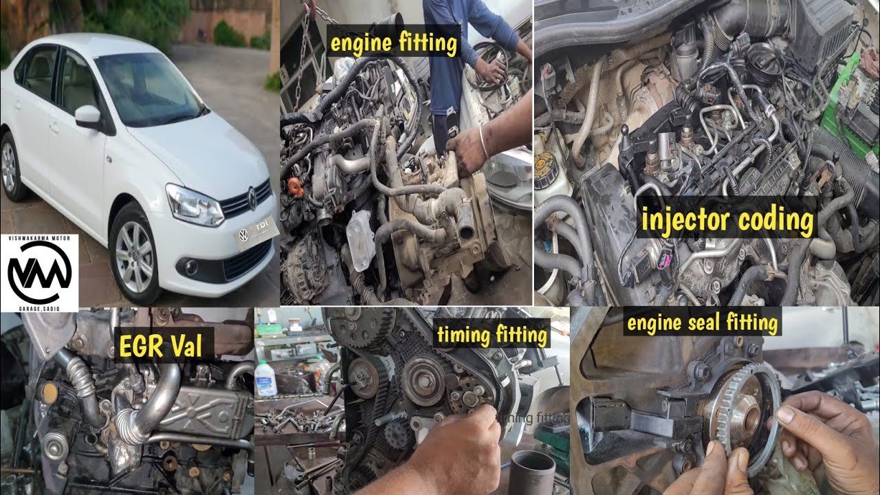 Volkswagen vento Skoda rapid engine overhaul - YouTube