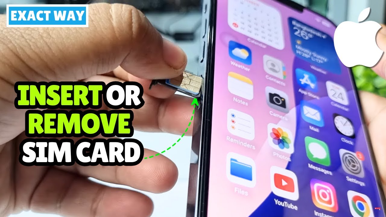 iPhone 13/13 Pro: How to Insert Remove a SIM Card - YouTube