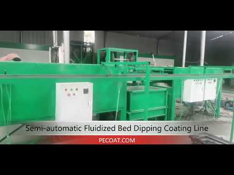 Semi automatic fluidized bed dipping coating equipment from china supplier - YouTube