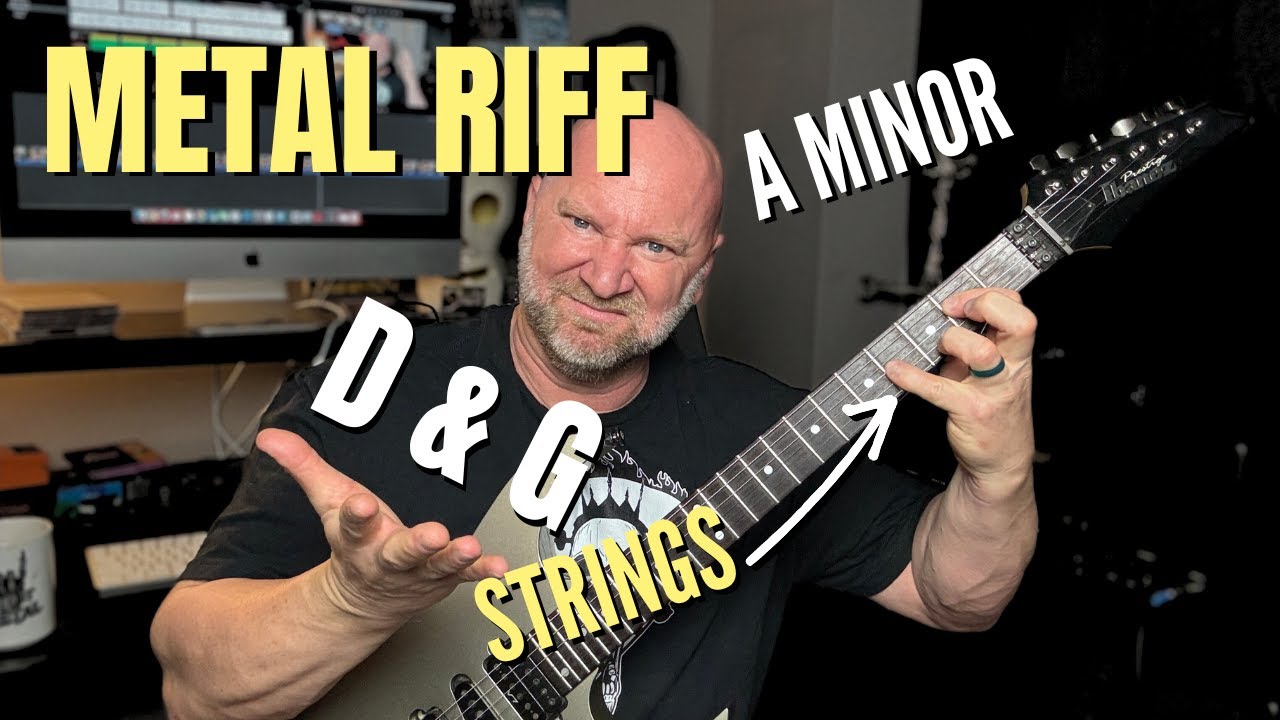 JSGA Lesson 43: Metal Guitar Riff in A Minor - Dark Melodic Rhythm ...