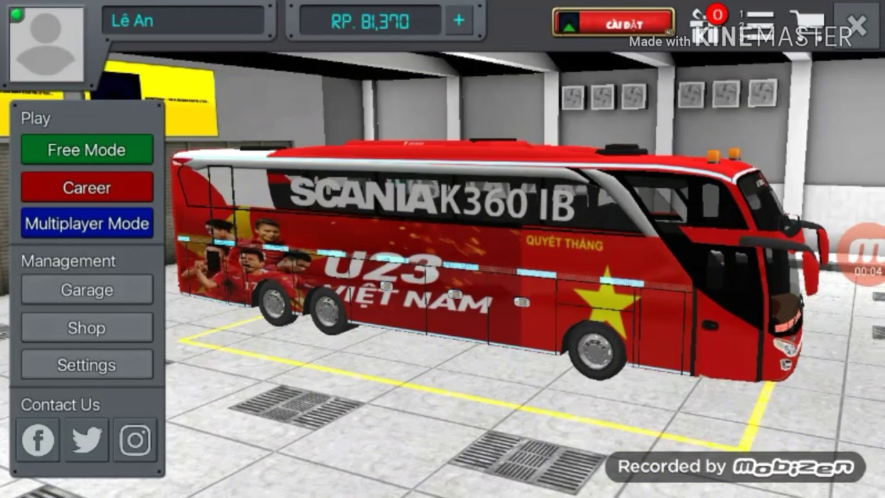 Mod skin bus simulator indonesia u23VN - YouTube