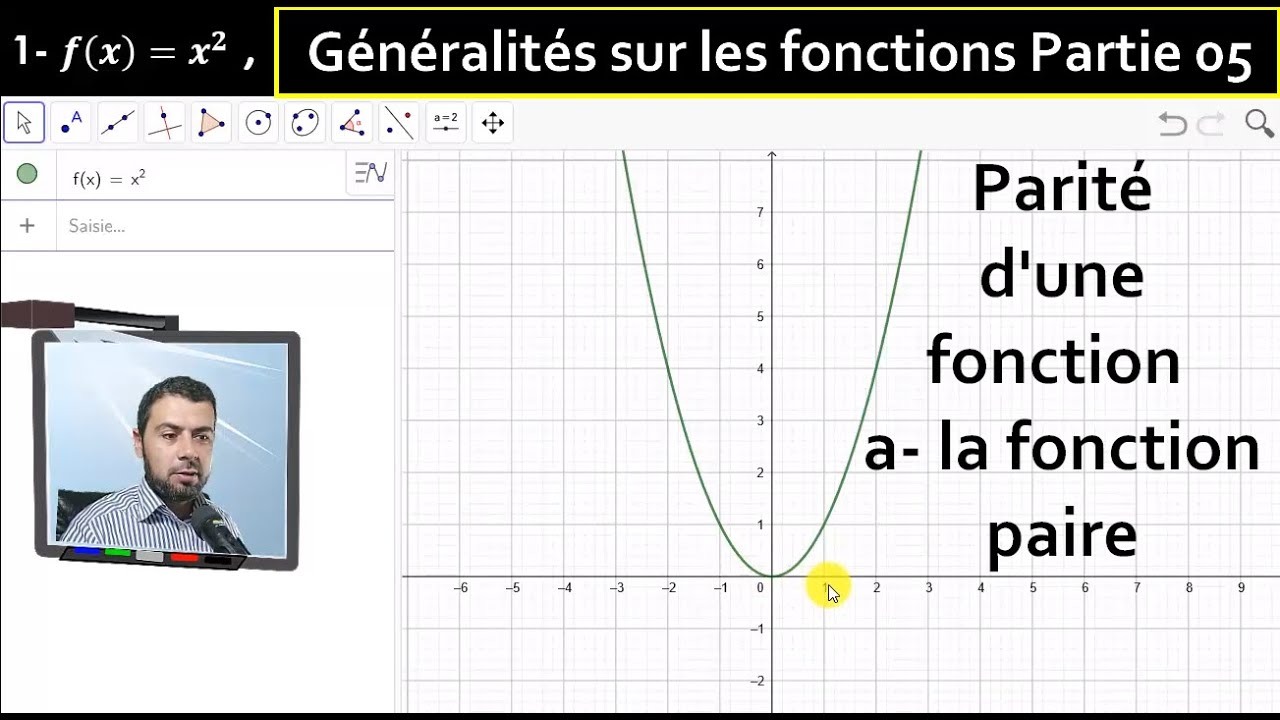Généralités sur les fonctions Partie 05-A fonction paire - YouTube
