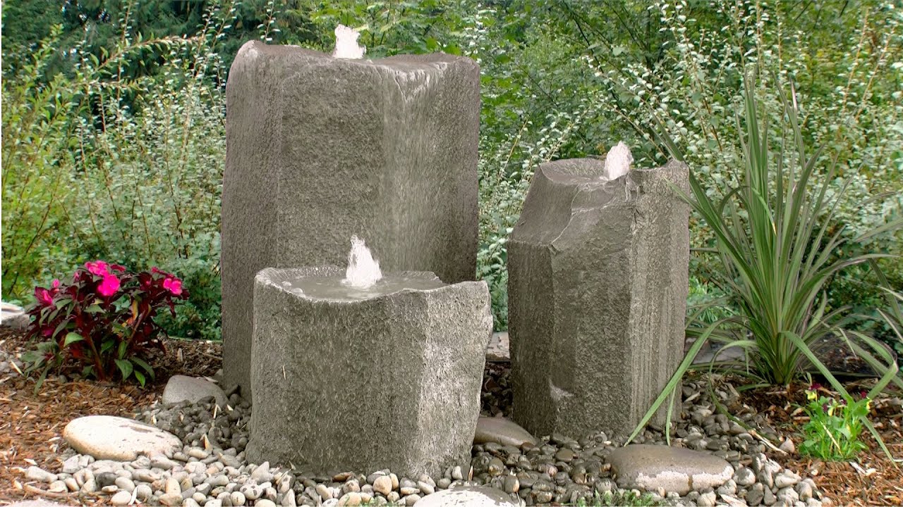 LiquidArt Triple Bowl Fountain - YouTube