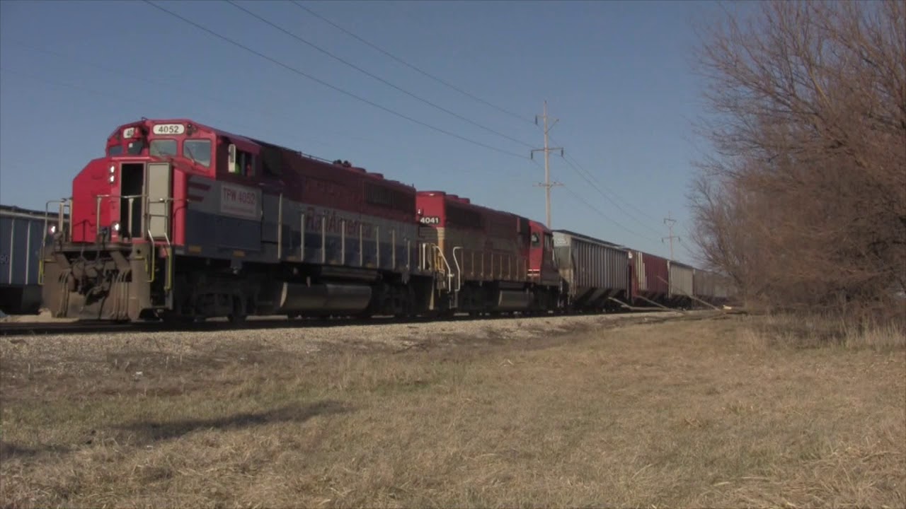 TPW 4052 ISRR 4041 WB Road Freight 4/2/2013 - YouTube