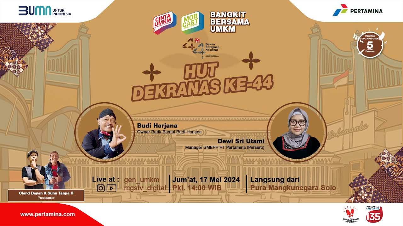 MOBCAST PERTAMINA : CINTA UMKM - BANGKIT BERSAMA UMKM - HUT DEKRANAS KE ...