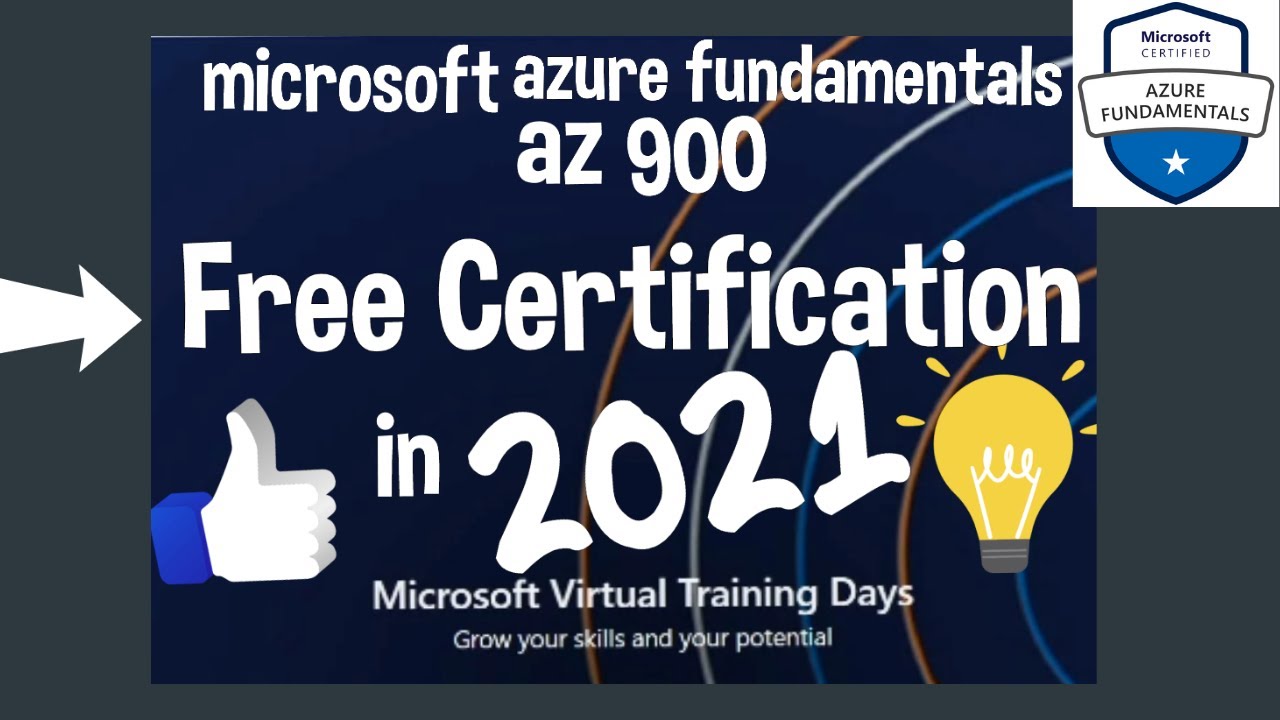 Microsoft Azure Fundamentals | AZ 900 | Free Certification in 2021 ...