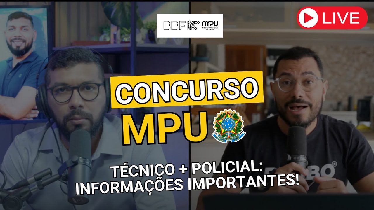 Novidades Técnico MPU + Policial Institucional (Live com Ari ...