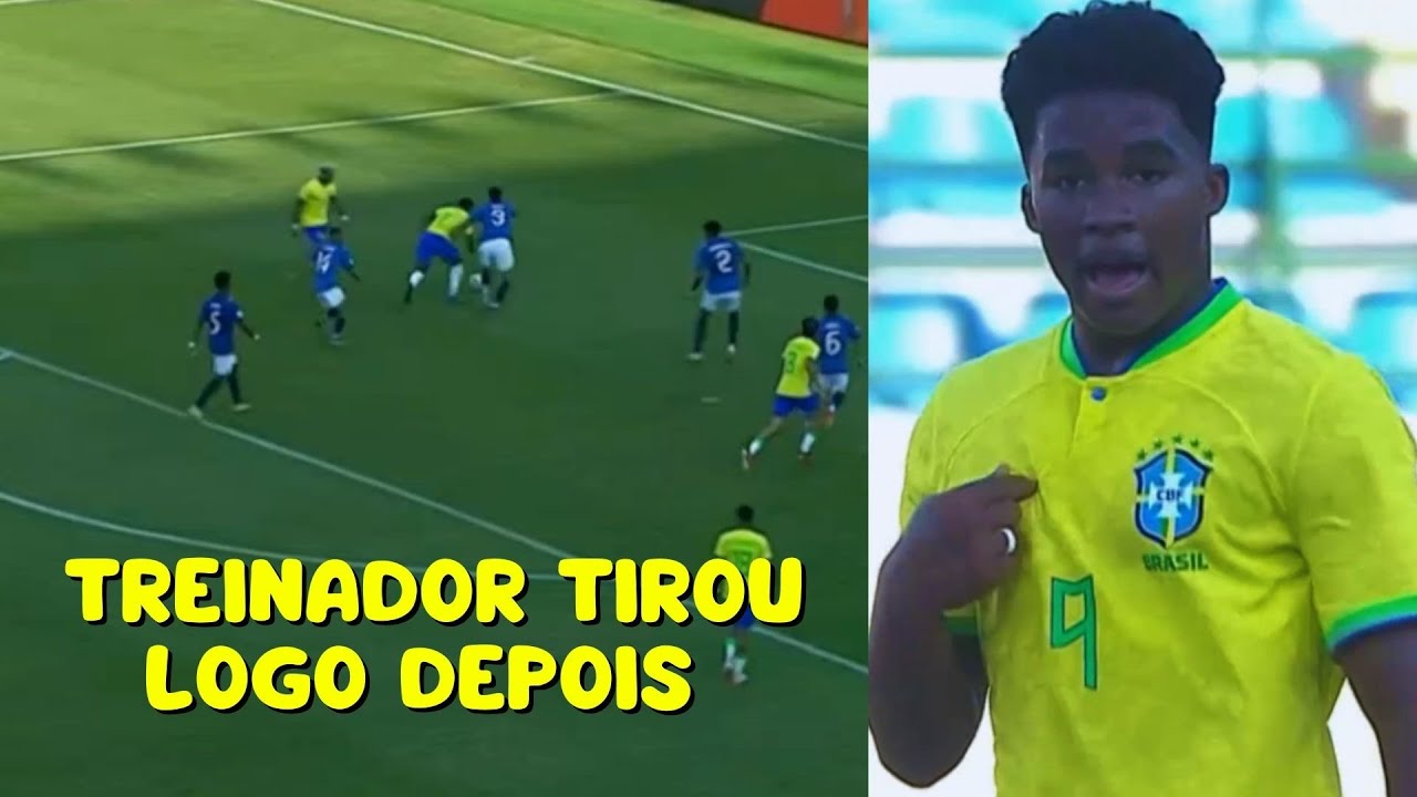 ENDRICK FEZ LINDA ASSISTÊNCIA USANDO O FÍSICO | Endrick vs Equador ...