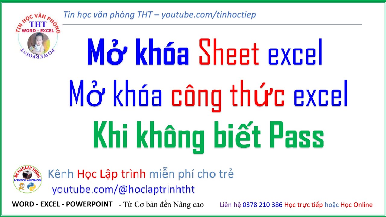 Phá pass sheet excel - Mở khóa công thức excel, khi không biết pass ...