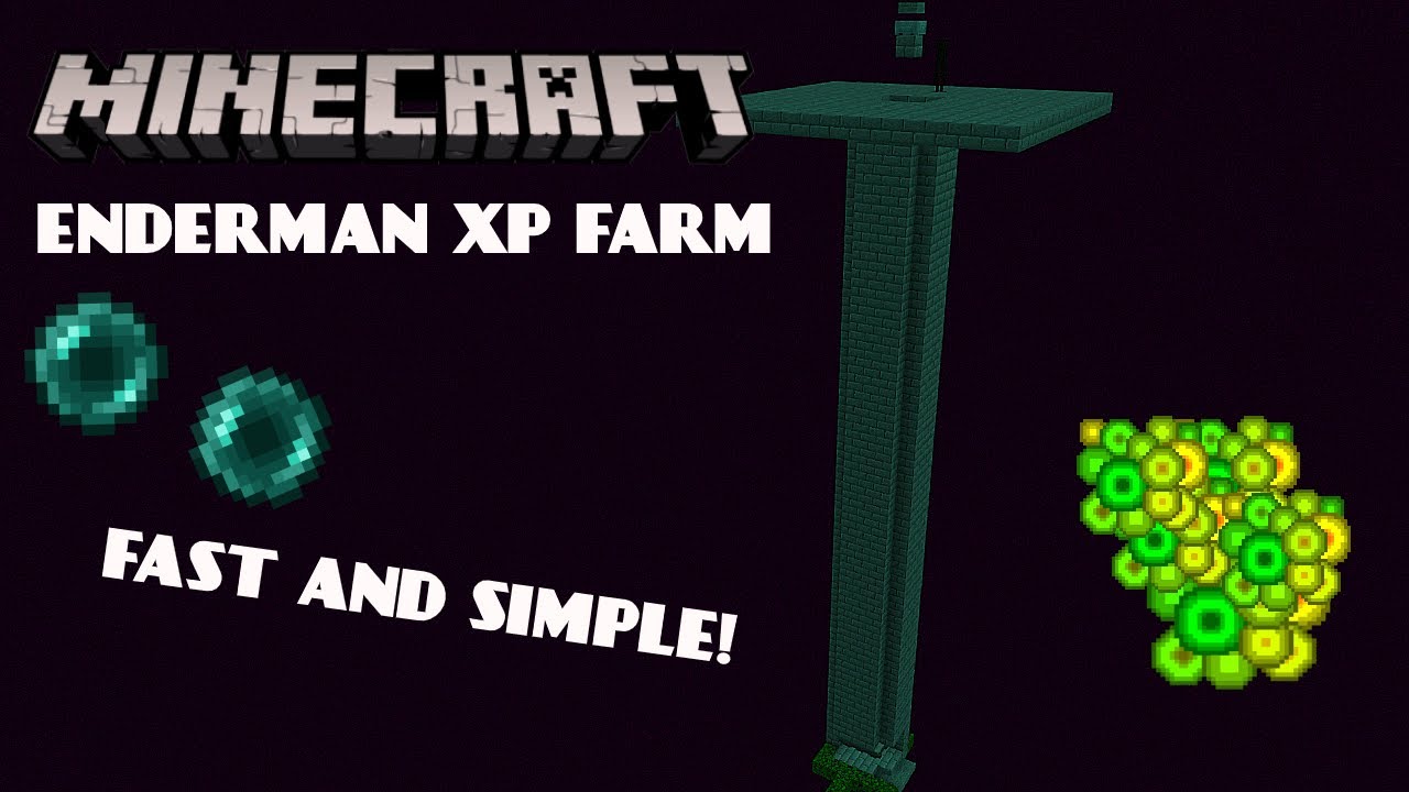 1.16 Enderman XP Farm - EASY Tutorial for Minecraft JAVA/BEDROCK - YouTube