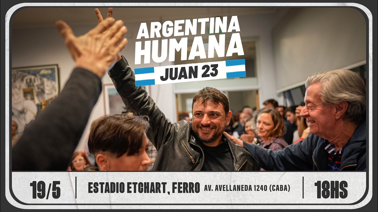 Argentina Humana: acto de Juan Grabois en Ferro - YouTube