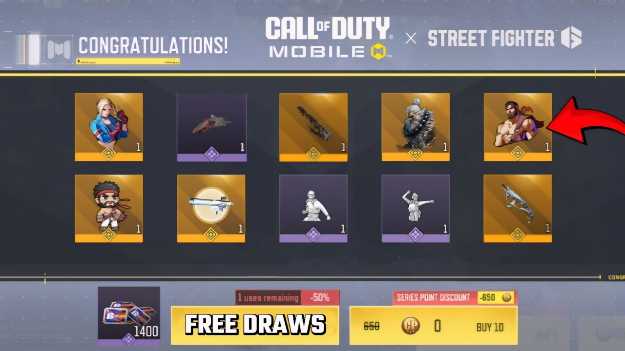 Free 1,400 Draws to Get Legendary Skins in Street Fighter Series - YouTube