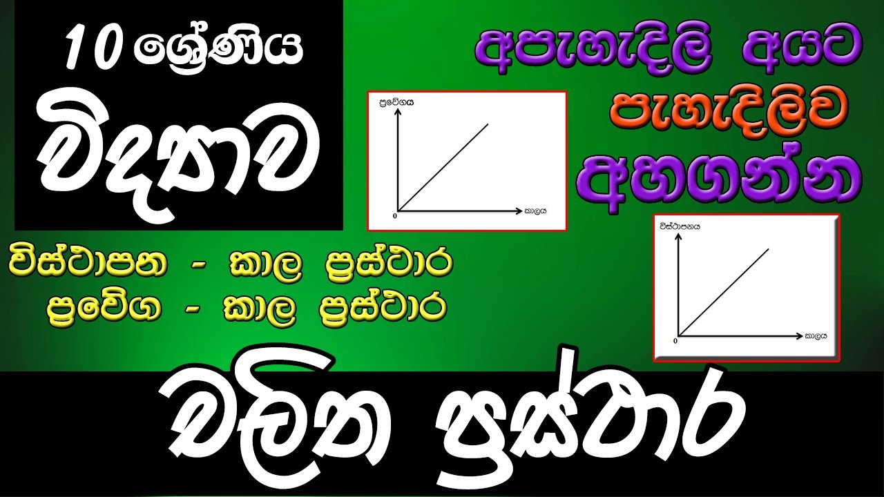 චලිත ප්‍රස්ථාර - සරල ‍රේඛීය චලිතය 10 වසර ( Chalitha Prasthara - Sarala ...