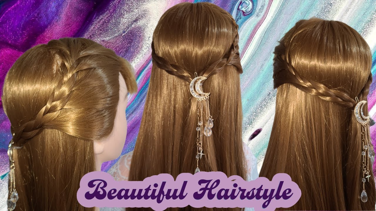 Trendy Hairstyles Tutorial | Heatless Feather Braid Hair updo | Long ...