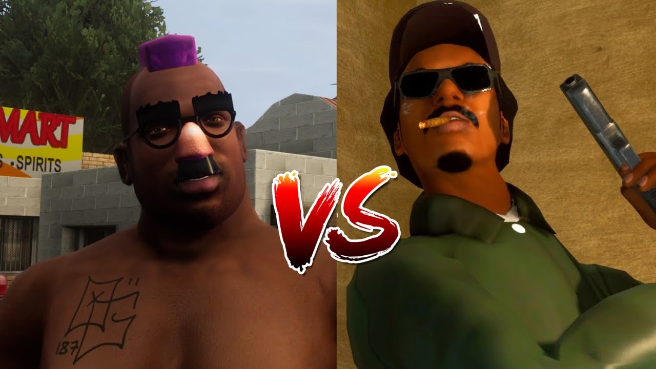 Fat CJ beats up Ryder - YouTube