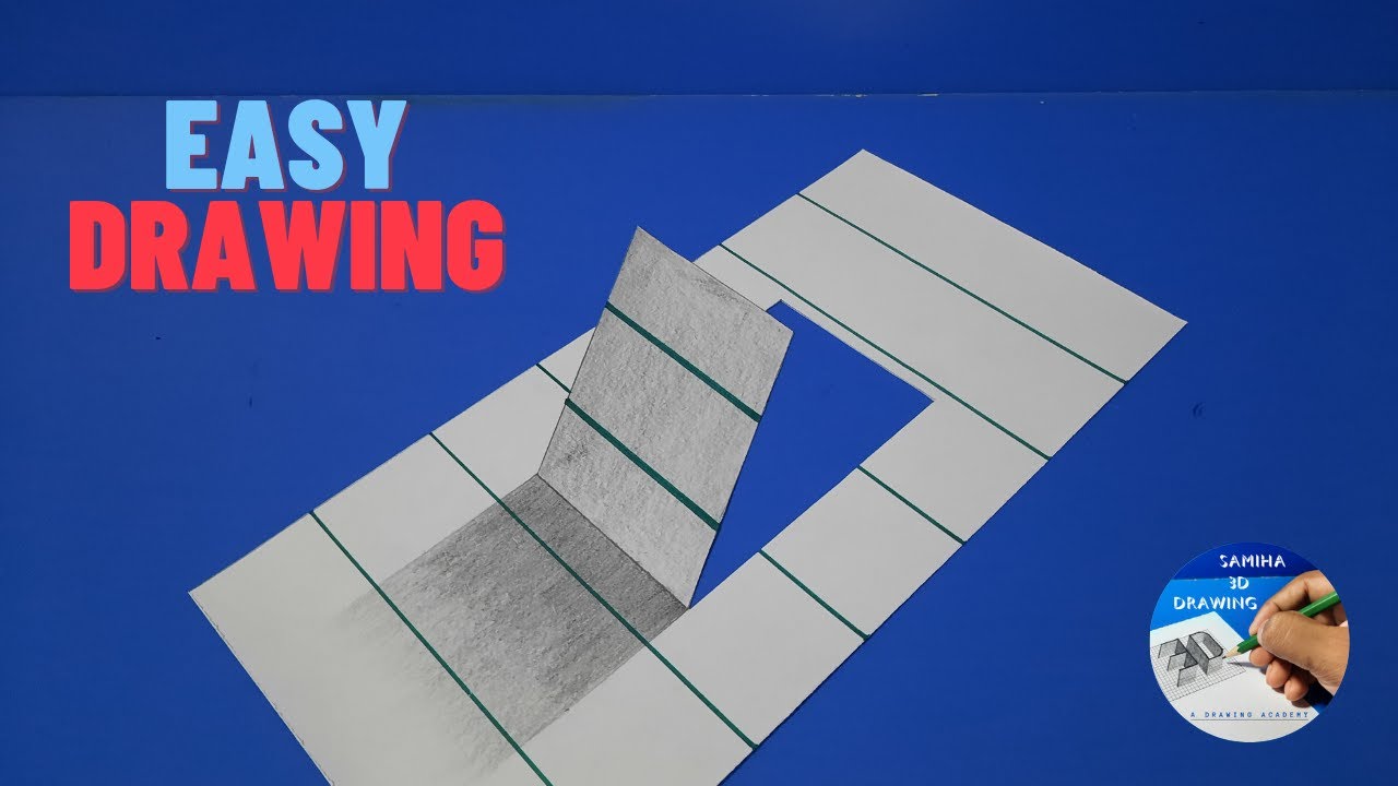 How to Draw Folding Paper | 3D Trick Art on Paper | Samiha 3D Drawing ...