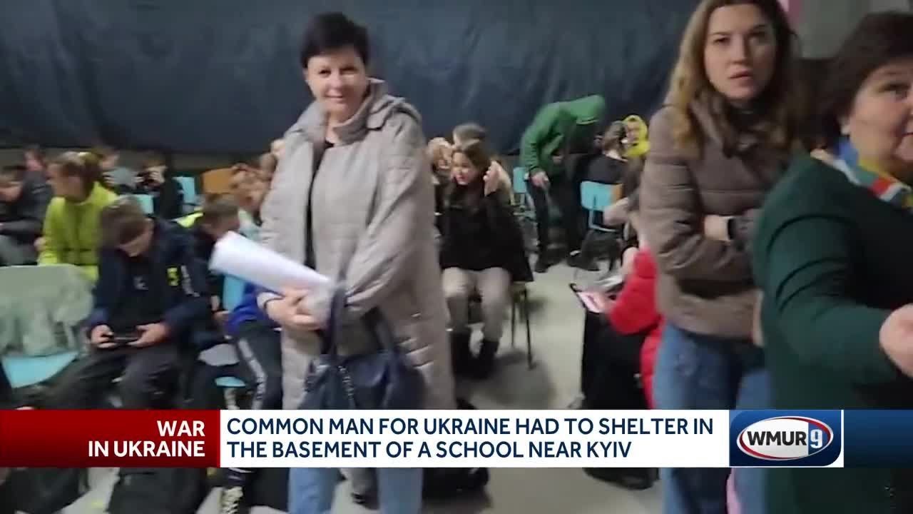 Common Man for Ukraine had to shelter in basement of school near Kyiv ...