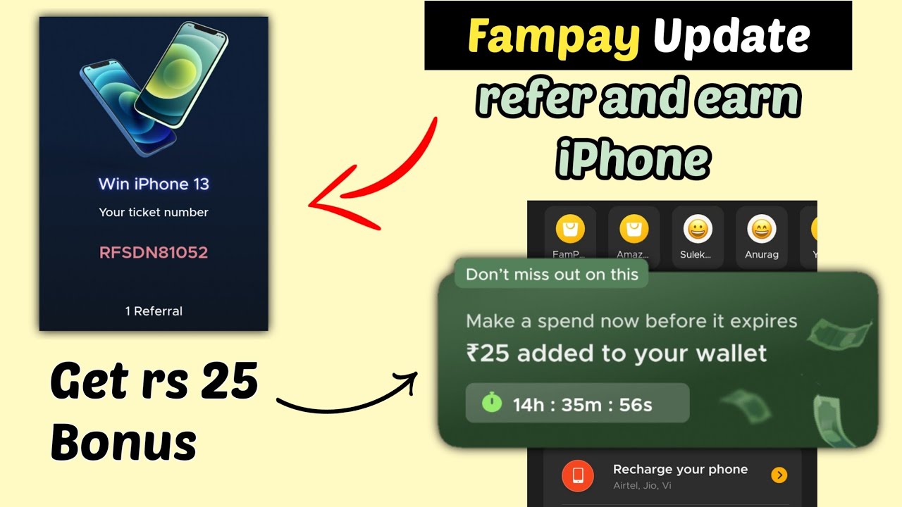 fampay new update get rs 25 free reward. fampay rewards giveaway ...