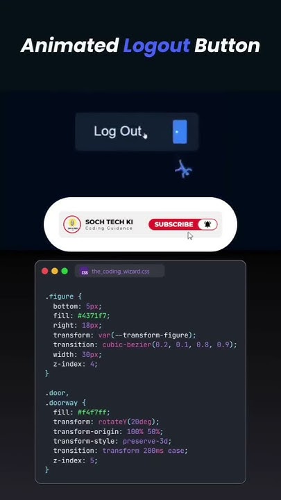 🔥 Logout Button Animation using HTML & CSS | UI Design Magic #shorts #css #coding #viral # ...