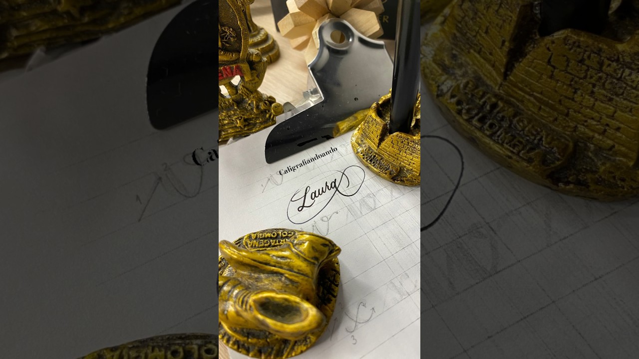 Práctica cursiva! Laura!! #caligrafia #calligraphy #cursive # ...