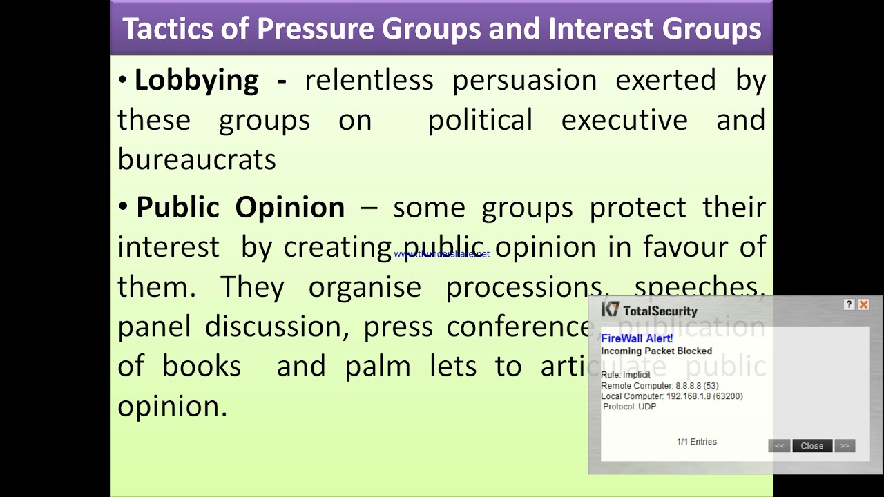 Interest Groups and Pressure Groups Part II - YouTube