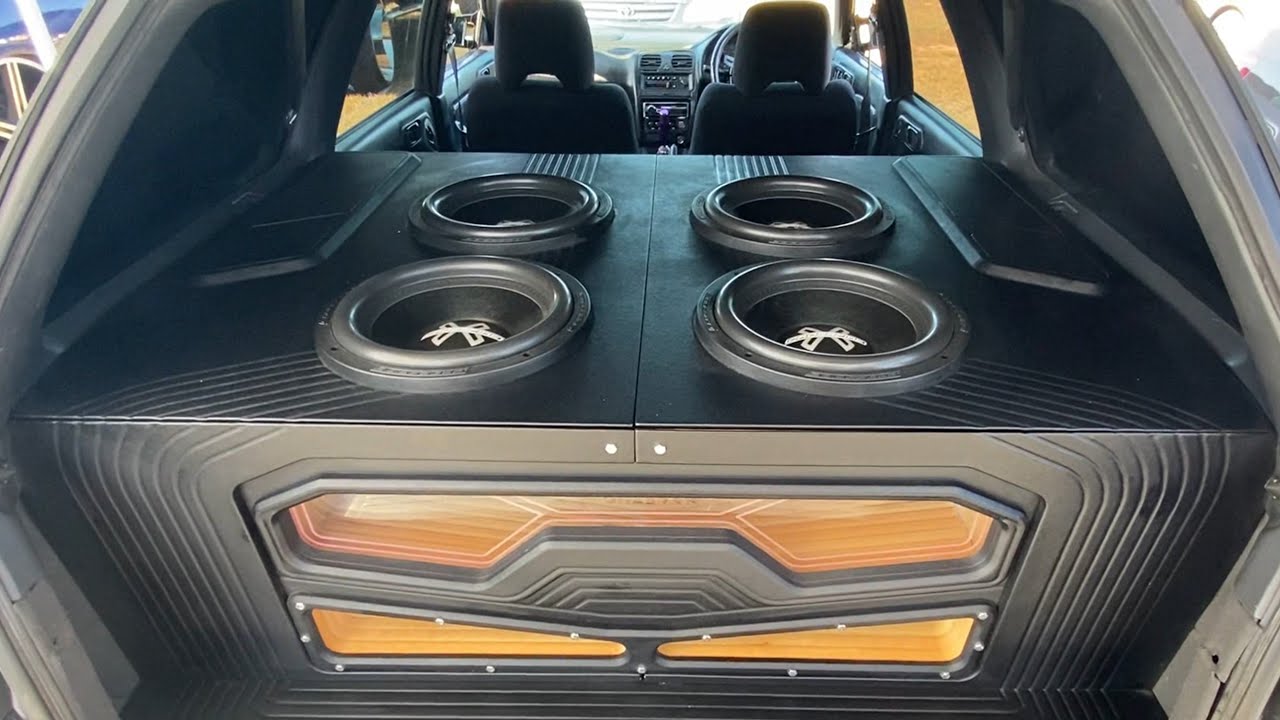 HATCHBACK 4 12" SUBS FLEX HARD! - YouTube