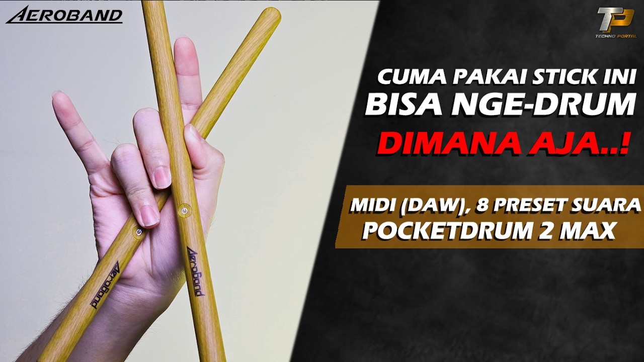 UNBOXING & REVIEW AEROBAND POCKETDRUM 2 MAX INDONESIA | PORTABLE DRUM ...