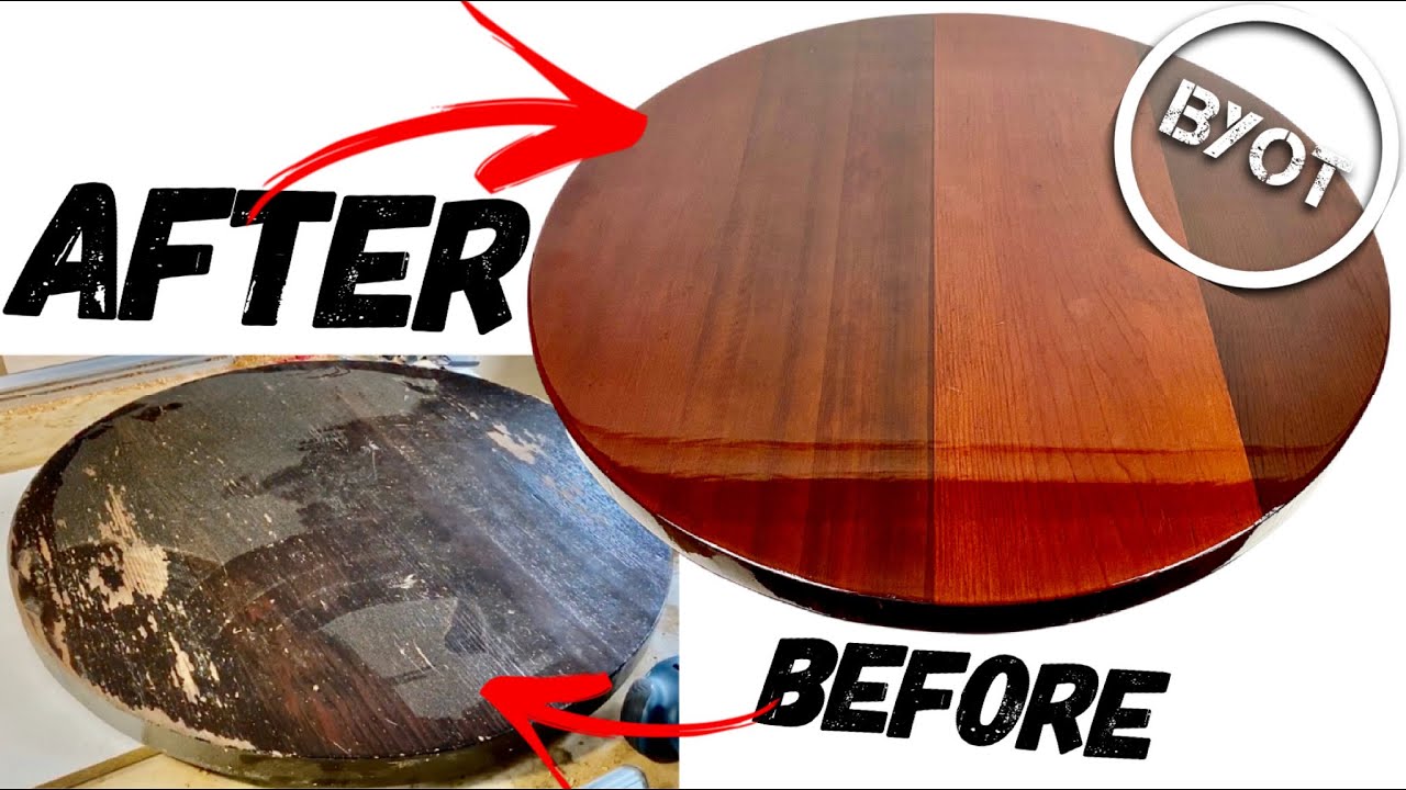 HOW TO REFINISH A TABLE // DIY Furniture Makeover - YouTube