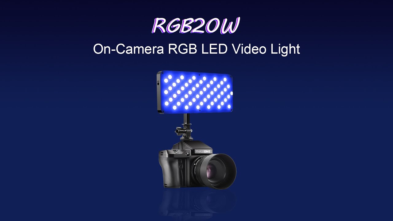 GVM RGB20W On-Camera RGB LED Video Light with Bluetooth APP Control ...