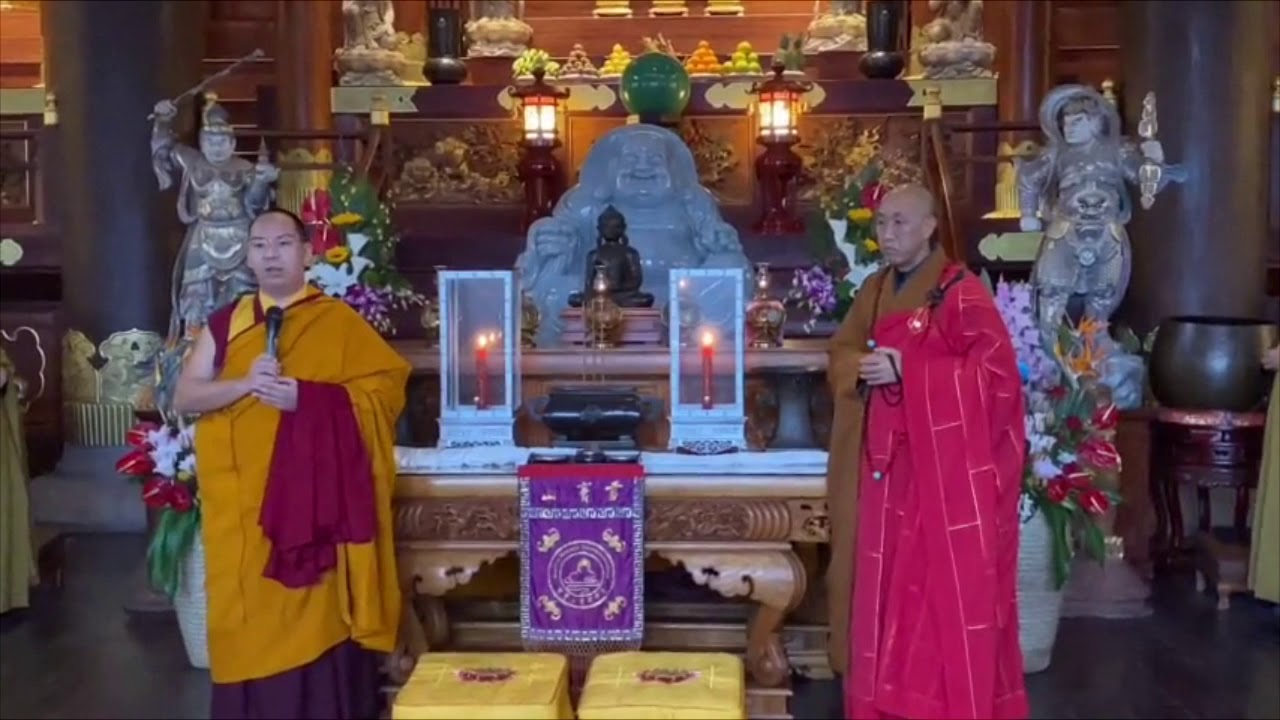 His Holiness Penchen Lama arrives at Zhejiang Ningbo Xuetou Temple ...