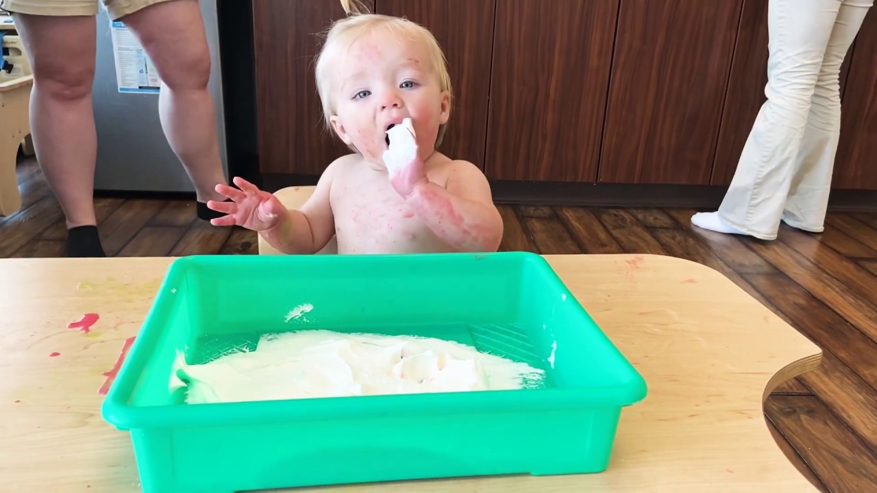 Whipped Cream Sensory! - YouTube