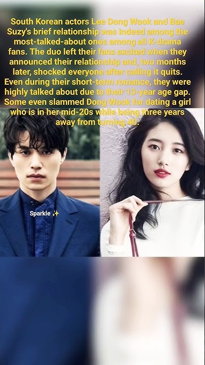 Lee Dong Wook Was Slammed For Dating Younger Bae Suzy😭😭 toxic think 🤔#kdrama#ytshorts@sparkle_25 ...