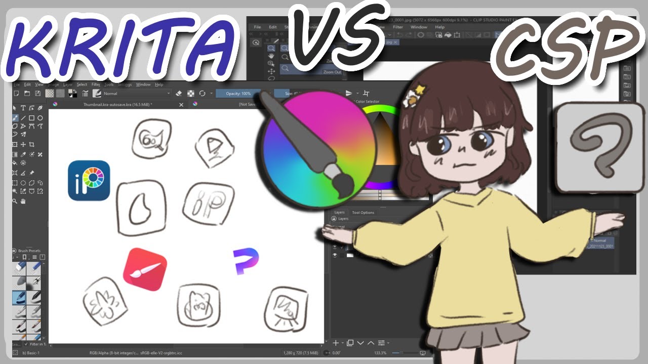 Krita vs Clip Studio Paint - Which is better? - YouTube