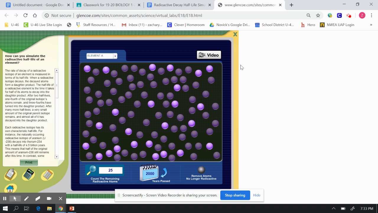 4/13, Intro to half life simulation : ) - YouTube