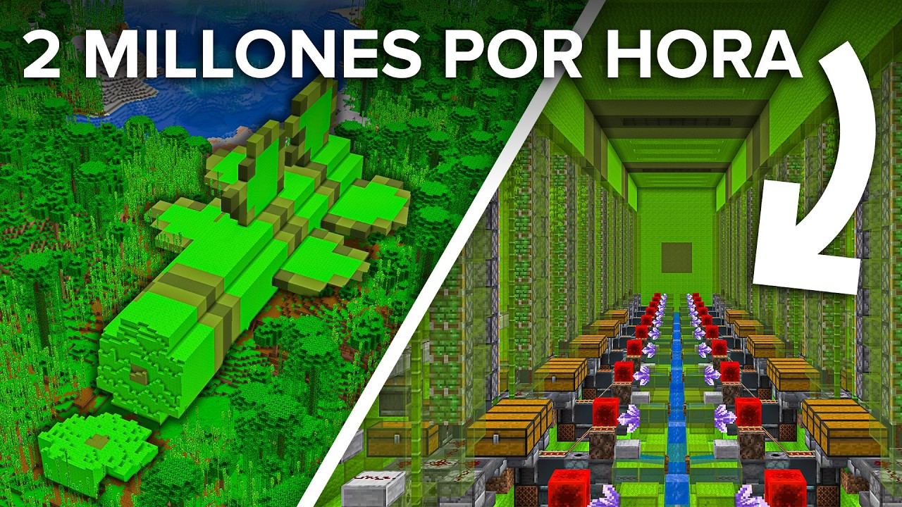 Construimos La Granja de Bambú MÁS PODEROSA en Minecraft - YouTube