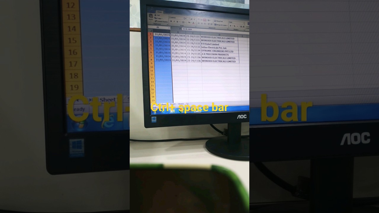 Excel Data Ko Select Krne Ke 5 Short Cut Keys Exceltips Trendingshorts Exceltech Youtube