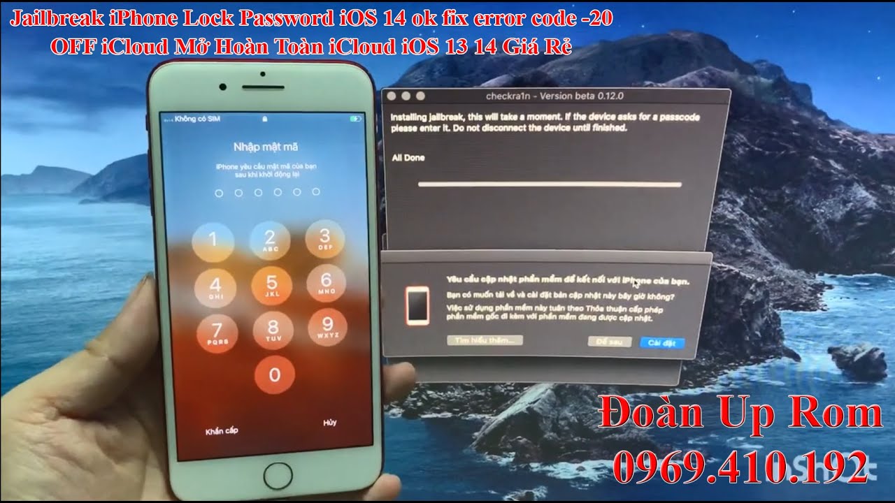 Jailbreak iOS 14 iPhone khóa Password mật khẩu ok fix lỗi error code ...