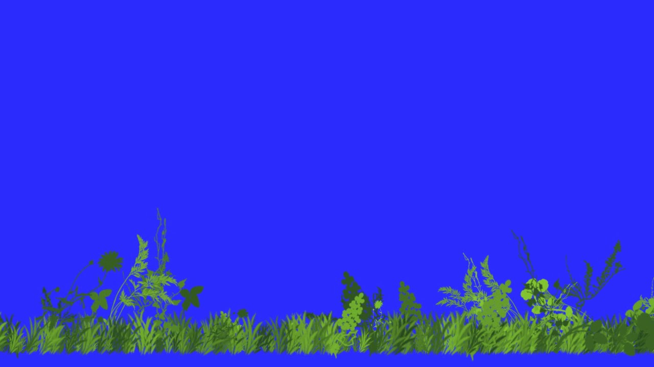 Grass Growing 3 Blue Screen - YouTube