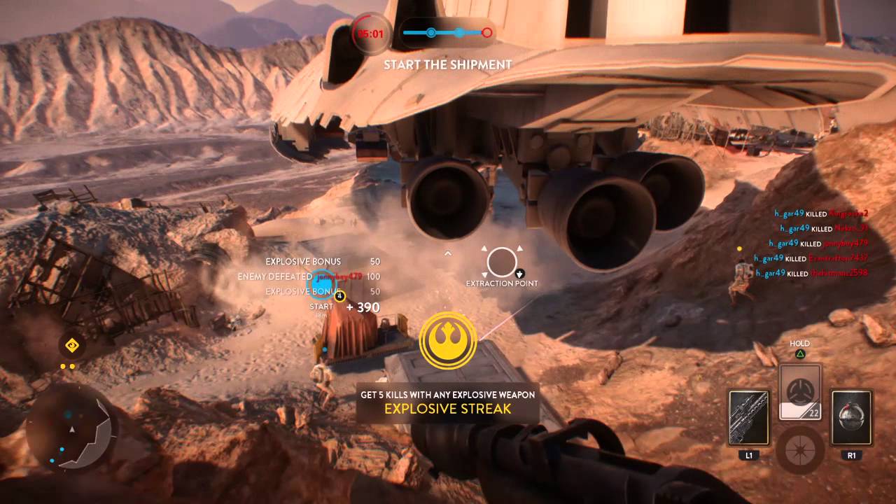 Star Wars Battlefront 5 kills with a thermal imploder - YouTube