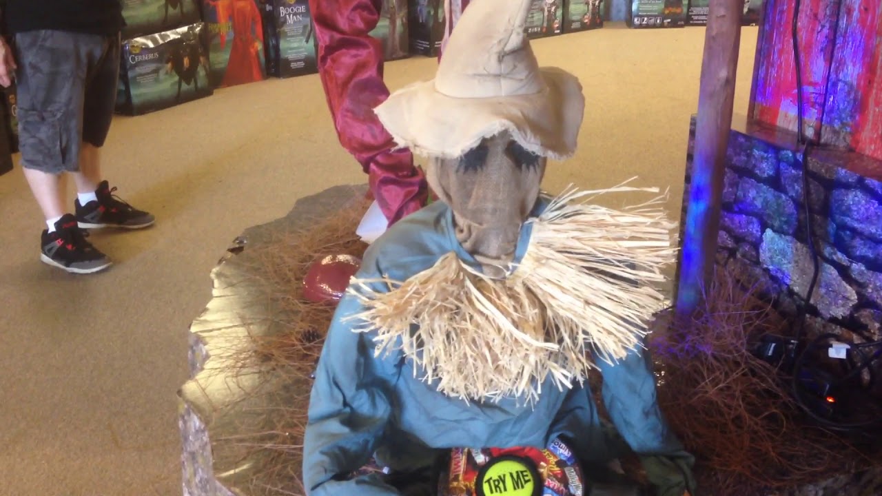 Spirit Halloween Sitting Scarecrow - YouTube