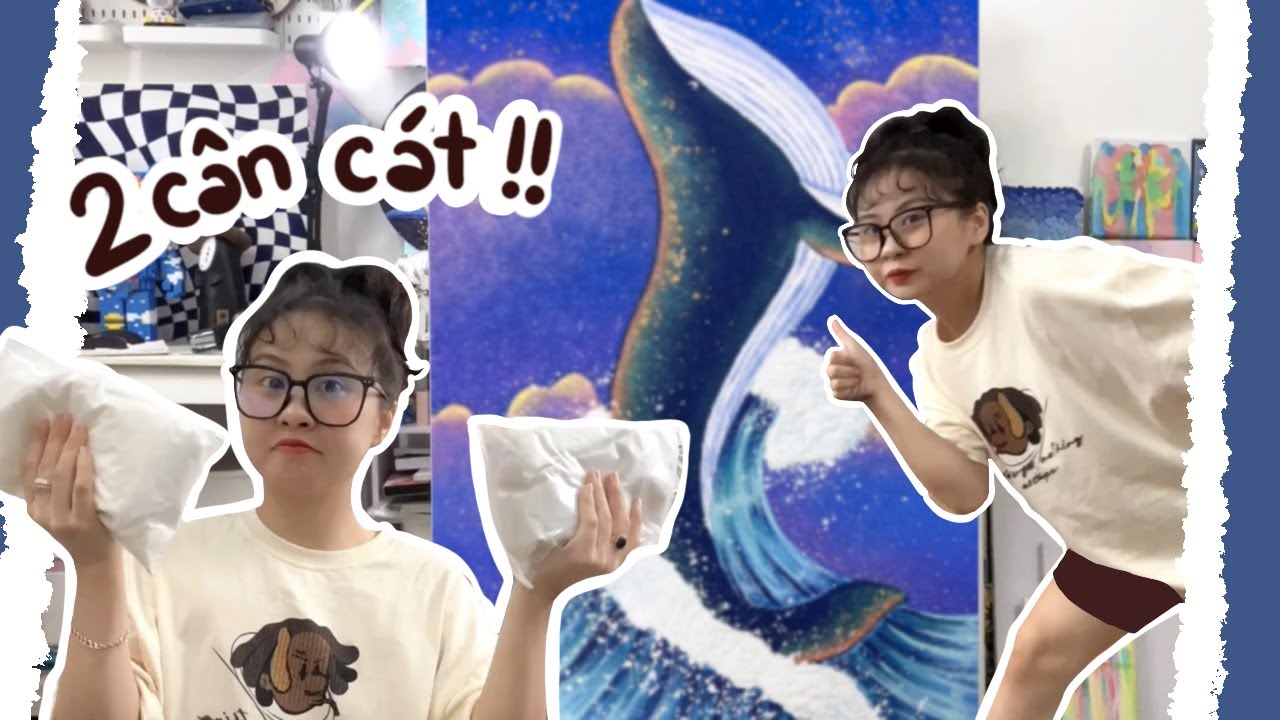 VẼ BỨC TRANH 2 CÂN CÁT HẾT 3 BUỔI CHIỀU LUÔN | Beisme - YouTube