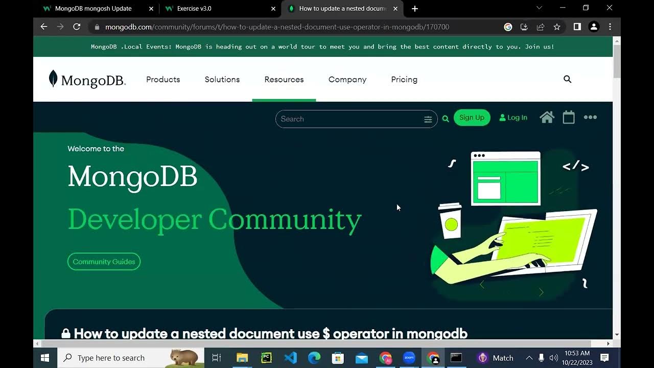 Mongodb Insertone Insertmany Updateone Updatemany Part 2 Youtube