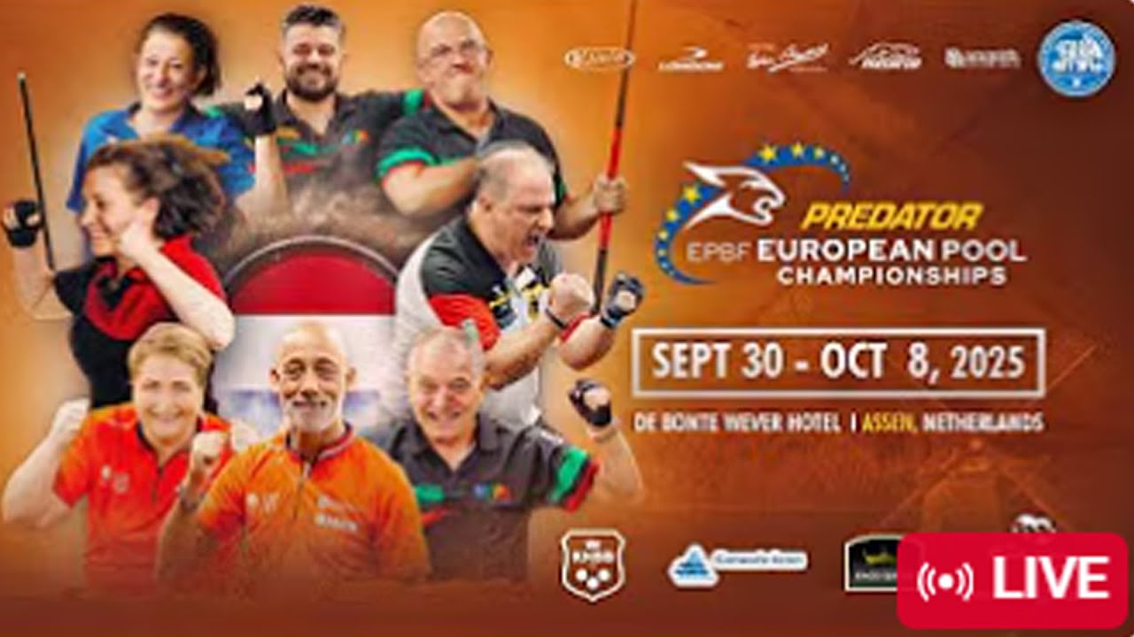 EPBF / Predator European Pool Championships Seniors & Ladies - Holland ...