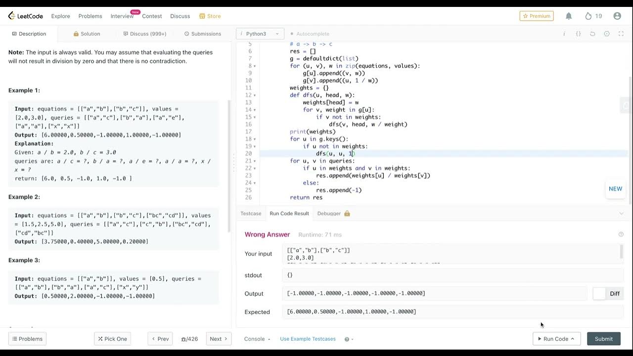 Leetcode May Daily Day 20 399 Evaluate Division Youtube