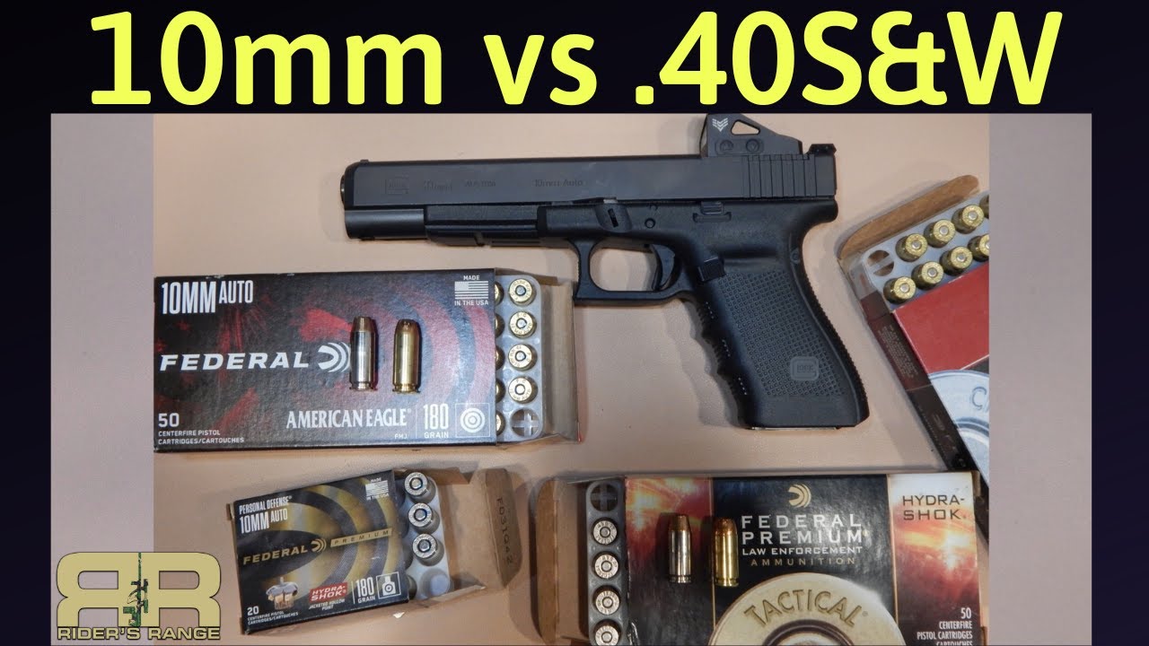 10mm vs .40S&W Compared out of a Glock 40 - YouTube