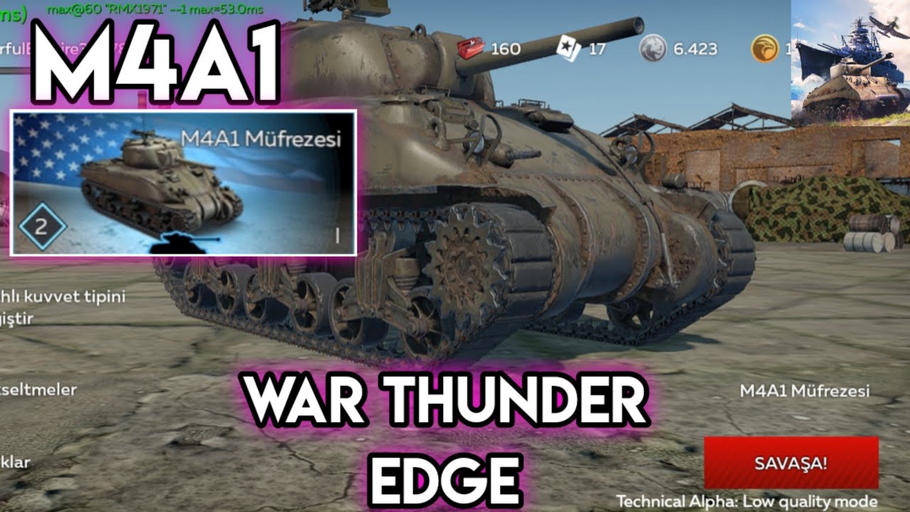 M4A1 Tank Gameplay | War Thunder Edge - YouTube