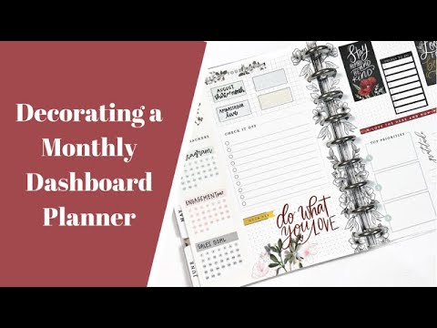 Setting up a Monthly Dashboard Planner - YouTube