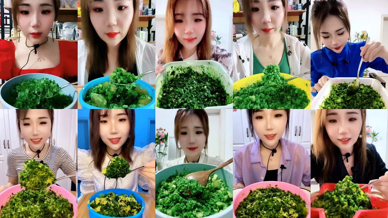 STICKY MATCHA ,MATCHA ICE EATING ASMR 🧊💚 - YouTube